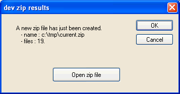 DevZip : the zip backup tool for developers